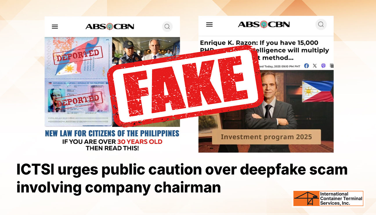 Public Advisory on Deepfake Scams | ICTSI
